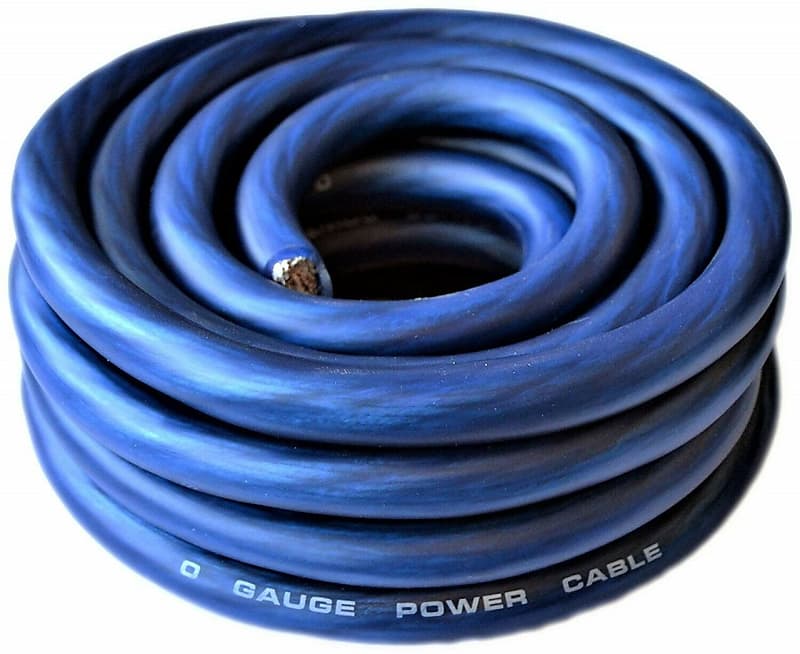 ABSOLUTE 4 Gauge BLUE Amplifier Power/Ground 4 Wire 25 Feet | Reverb