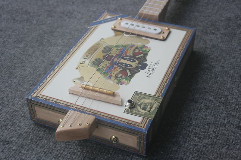 The Wise Man Electric Cigar Box Guitar by D-Art Homemade | Reverb