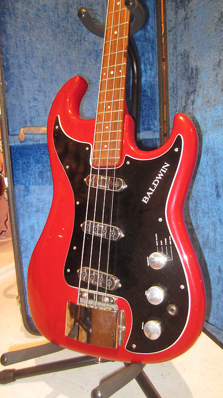 Burns Baldwin Jazz Bass 1960s - Red 3 Pickup - Contra Bass | Reverb