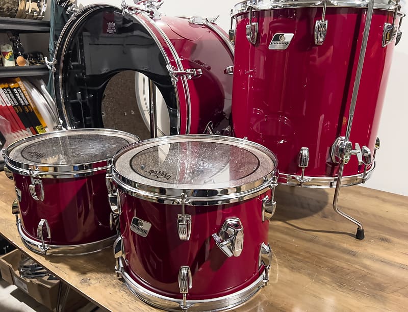 Ludwig Pre-Rocker USA Made B/W Badge - Red Cortex | Reverb