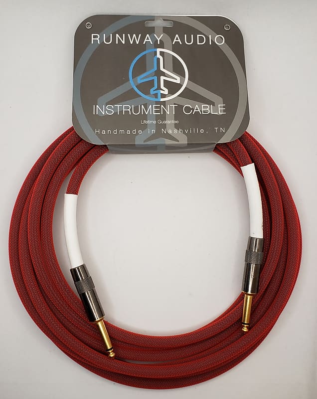 Runway Audio 15FT ST-ST Red Instrument Cable | Reverb