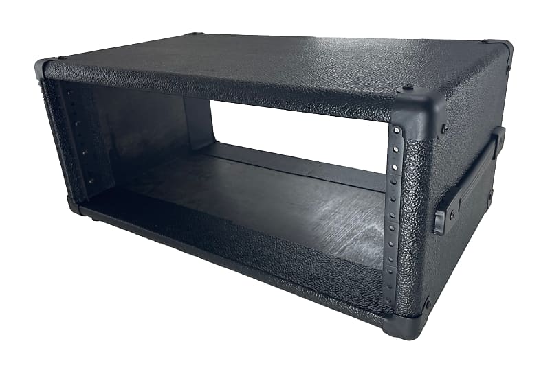 PROCRAFT 4U 12" Deep Rack Case in Black Tolex Wrap - Side | Reverb