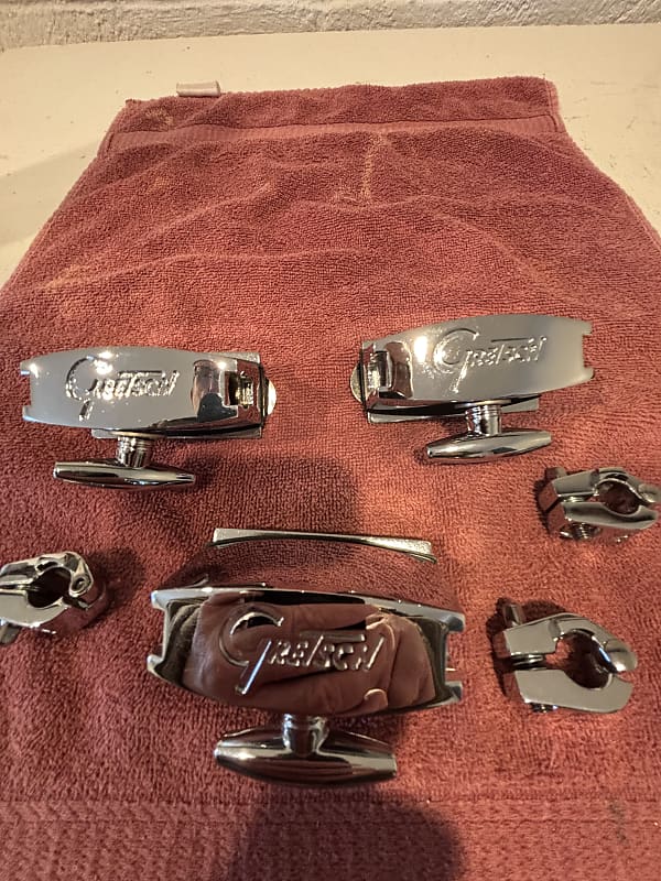 Gretsch Set/ 3 Floor Tom Leg Brackets & DW memory locks | Reverb