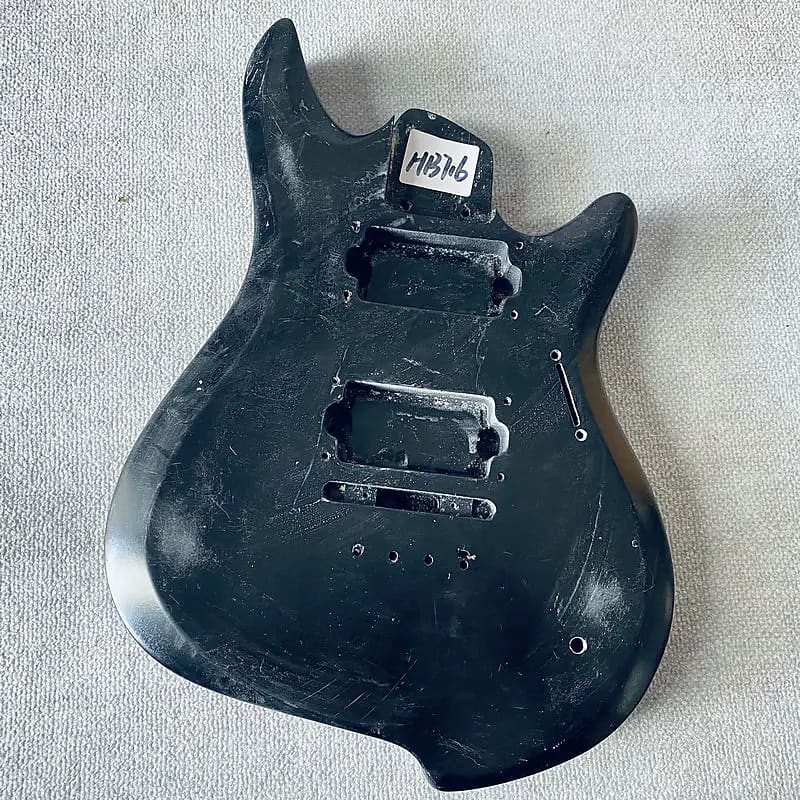 Black HH Guitar Basswood Body DIY Project | Reverb UK