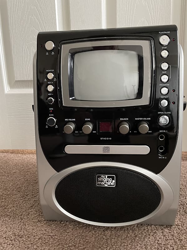 The Singing Machine STVG519 Mid - Gloss Black / Silver | Reverb