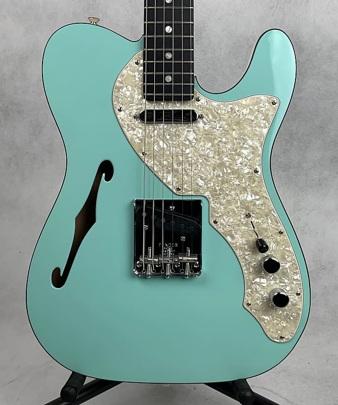 *Used* Fender FSR Two-Tone Telecaster Thinline - Daphne Blue | Reverb