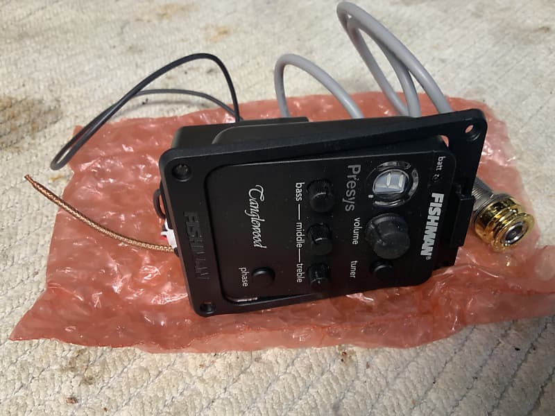 Fishman Presys Acoustic guitar preamp with tuner full system | Reverb
