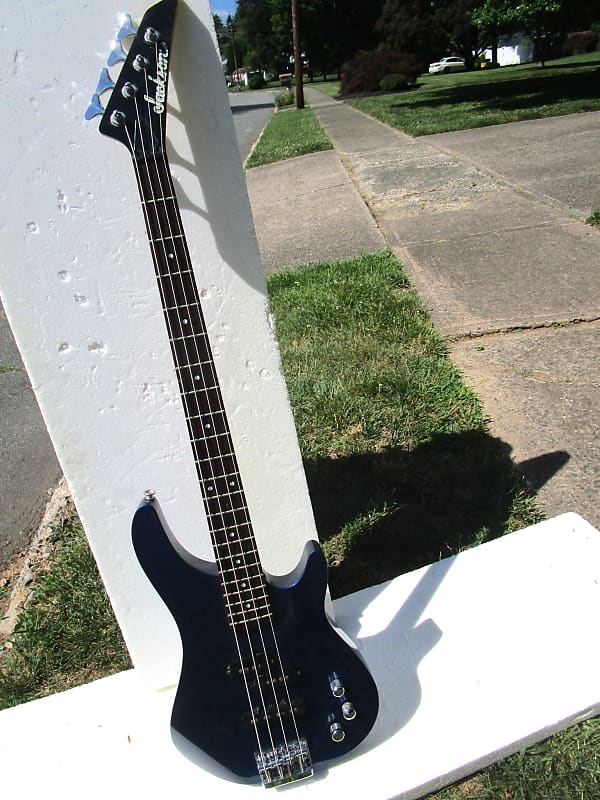 Jackson Bass Guitar, 1990's. Metallic Blue, 34" Scale, P & J | Reverb