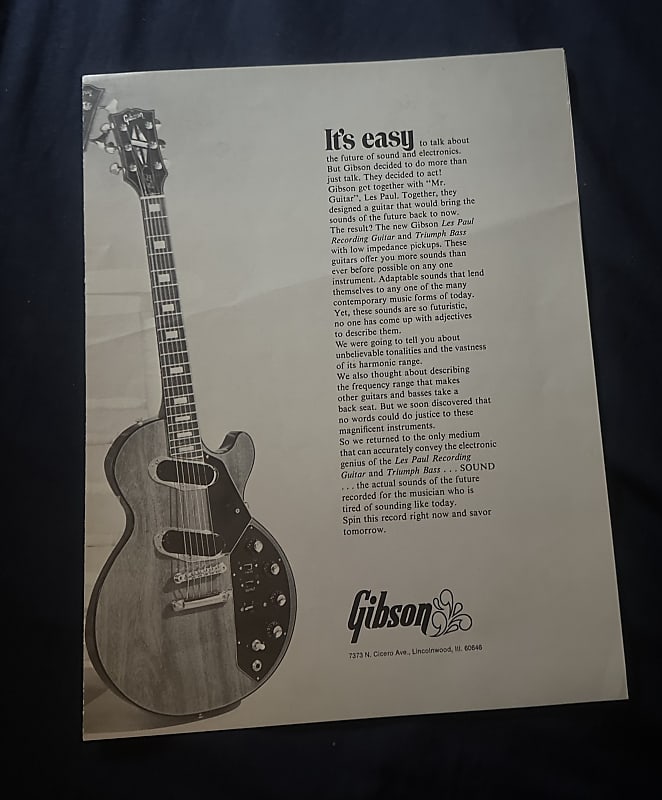 Gibson Recording Guitar and Triumph Bass pamphlet and | Reverb UK