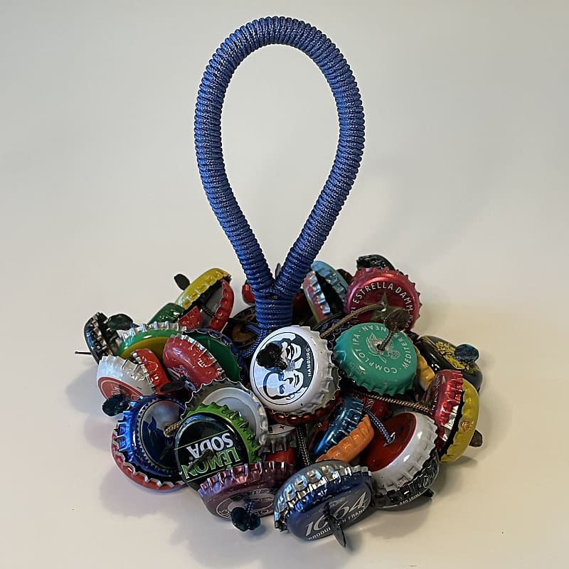 Upcycled Percussion - Bottle Cap Hand Rattle / Shaker - | Reverb