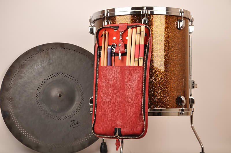 MG Leather Work Genuine leather Drumstick Bag Compact color | Reverb