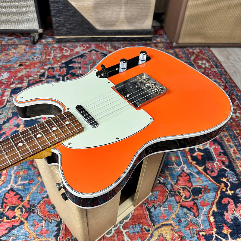 2013 Fender Telecaster Custom Capri Orange *7.36 lbs* Mod | Reverb