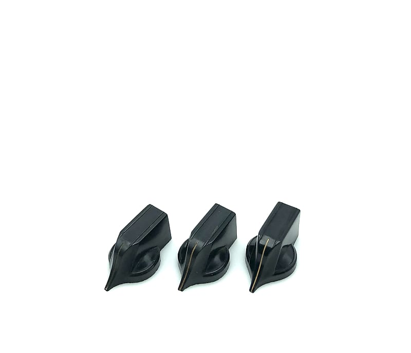3 Vintage Daka-Ware Bakelite Pointer Knobs - Black | Reverb