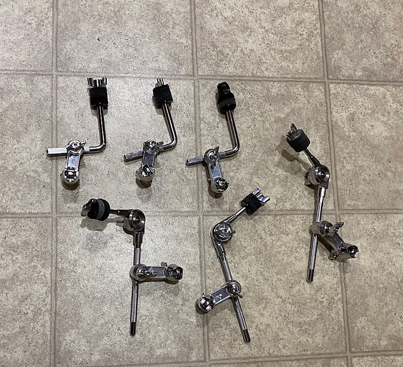 Lot of 6 Cymbal Arm Attachments, Mounts cymbals to boom arms, | Reverb