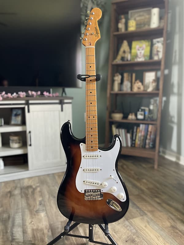 Fender Squire CV 50s Strat 2021 - Two Tone Burst | Reverb
