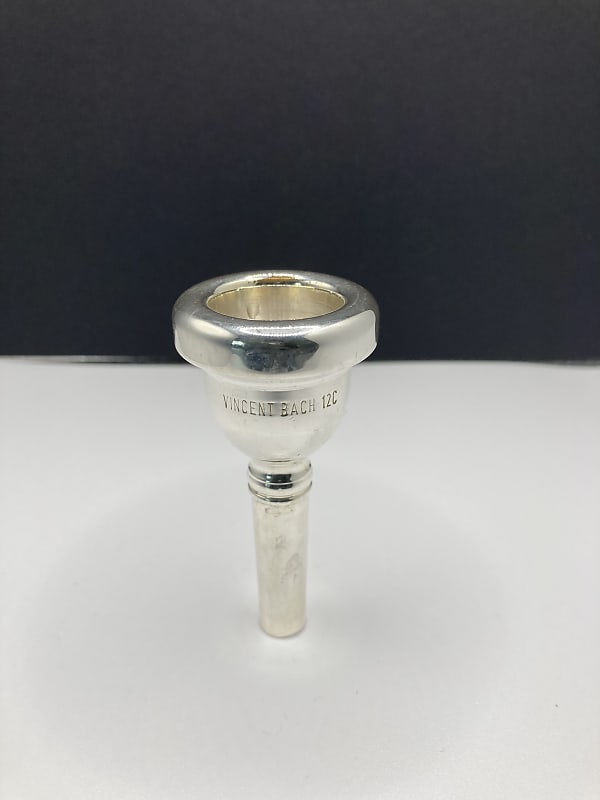 [D] Bach 12C Trombone Mouthpiece Small Shank Silver Plated | Reverb