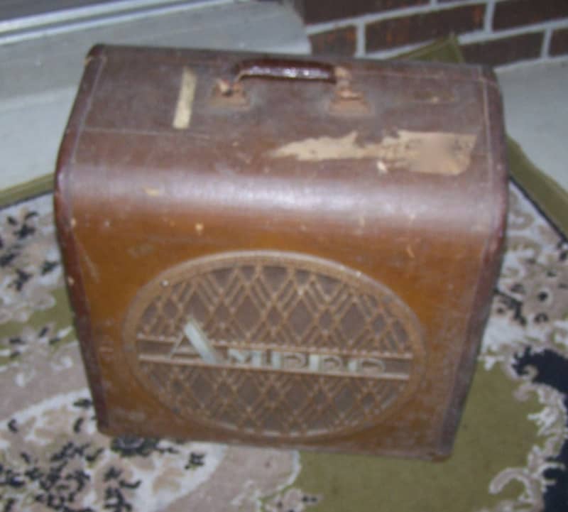 1940's Ampro Deluxe 12" Speaker #16641 and Wood Case | Reverb