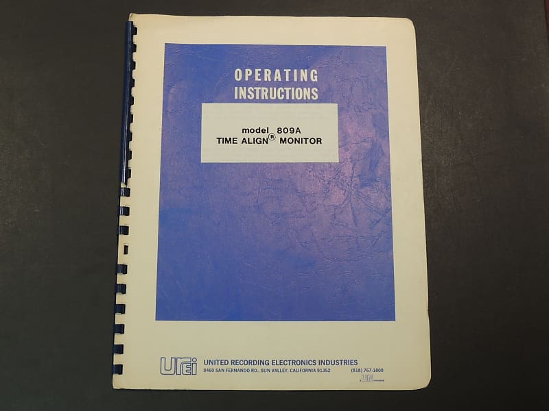 UREI Model 809A Time Align Monitor Operating | Reverb Deutschland