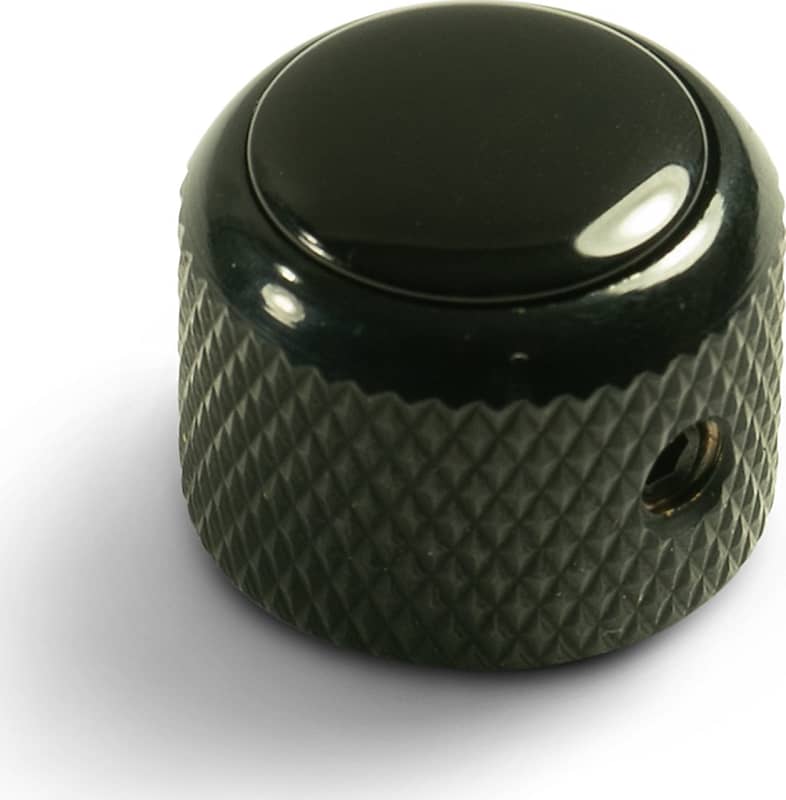 Q-Parts Knobs With Black Inlay - Dome Black | Reverb