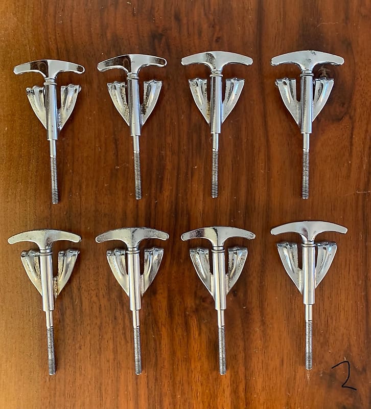 8 Vintage 1960s Ludwig Tension Rods T-Rods + 8 Claws for | Reverb