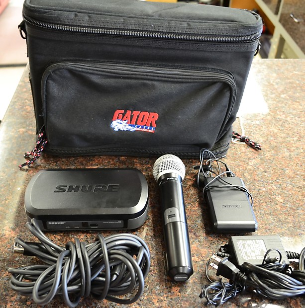 Shure Wireless Microphone Mic System PG58/PG1/PG4 with Gator | Reverb