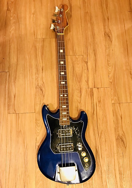 Vintage Teisco Del Ray EB-120 Spectrum Bass 60s Blue Domino | Reverb
