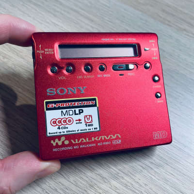 Sony MZ-R900 Walkman MiniDisc Player, Rare Red ! EX to NM ! | Reverb
