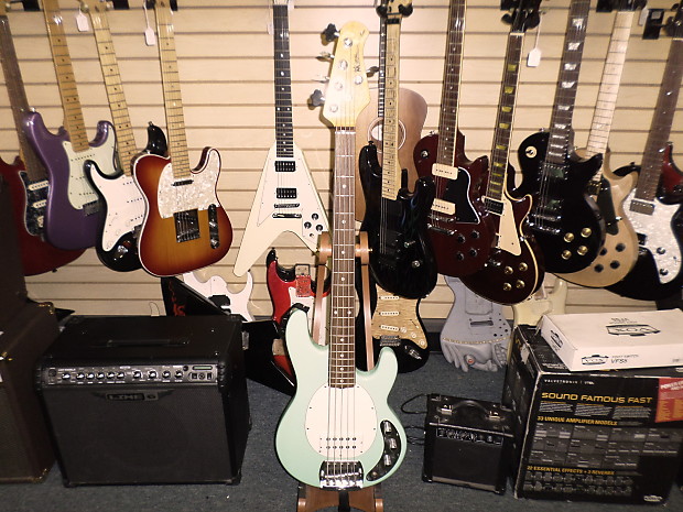 MusicMan 5 String String Ray Bass Sea Foam Green | Reverb