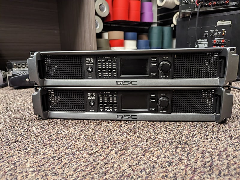 PAIR of QSC CXD4.3Q Network Amps 2020s - Black/Silver | Reverb
