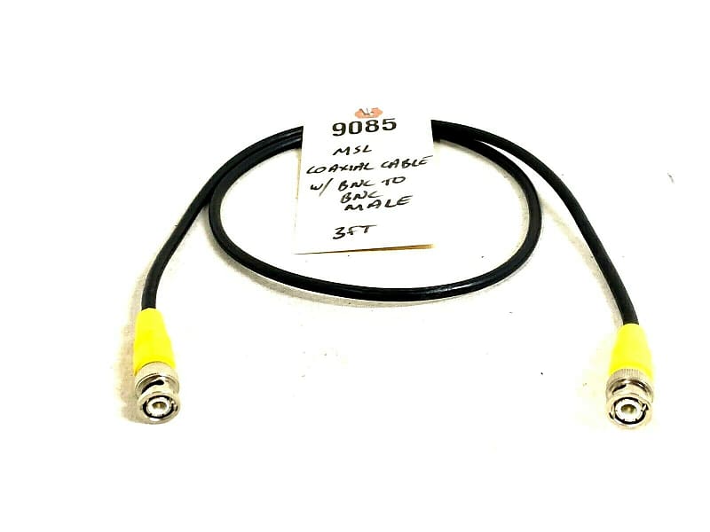 MSL CABLE YELLOW 3FT COAXIAL BNC TO BNC MALE CABLE #9085 (LOT | Reverb