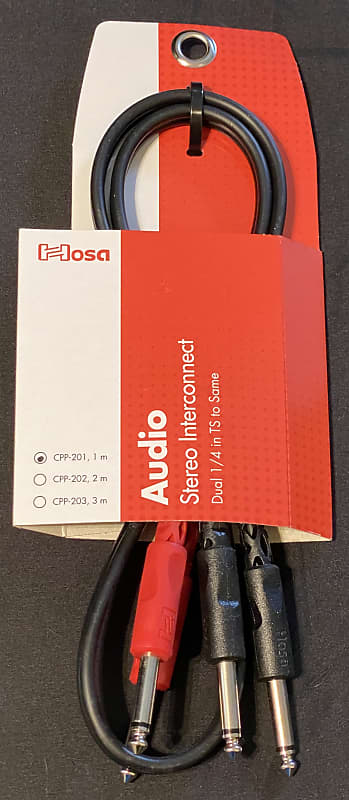 Hosa CPP201 CPP-201 Dual 1/4" TS Stereo Interconnect - 1 | Reverb