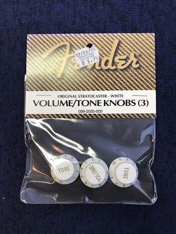 Fender Volume/Tone Knobs (3) White | Reverb