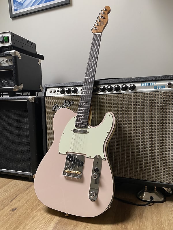 Vintage Inspired Pickups Custom Telecaster style Shell Pink | Reverb