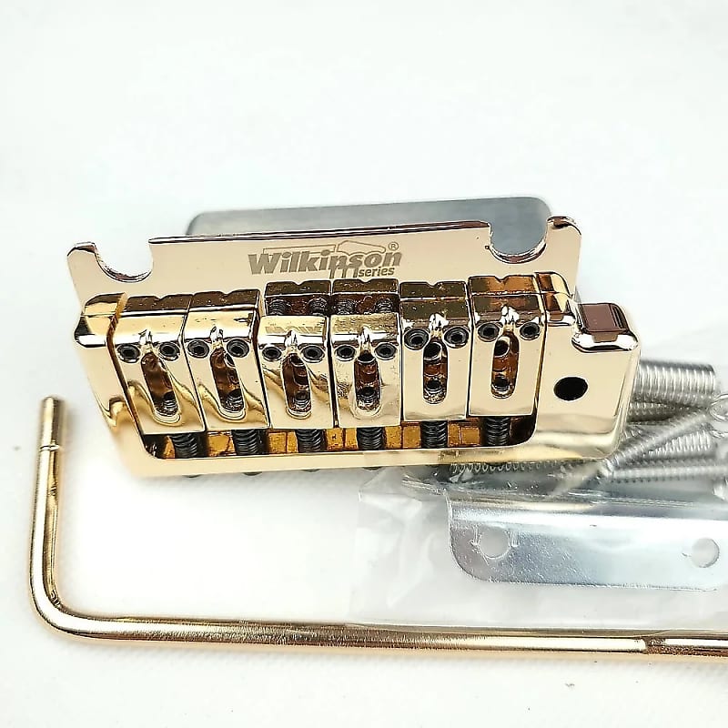 Gold Wilkinson Guitar Strat Stratocaster Style Bridge Tremolo | Reverb
