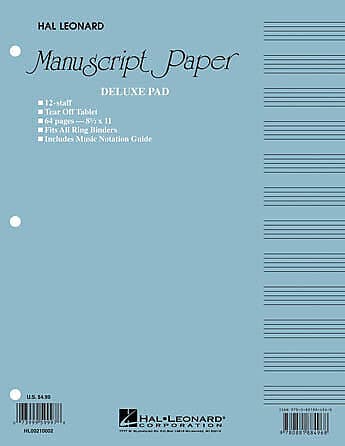 MANUSCRIPT PAPER (BLUE COVER) | Reverb