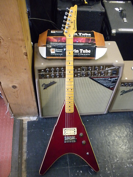 Ibanez Flying V 80's Red with ohsc | Reverb