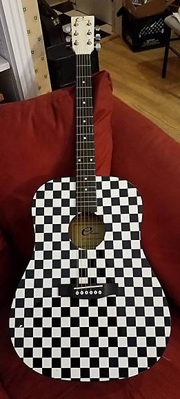 Eleca DAG-5/Checker Checkerboard Dreadnought Guitar-Nice | Reverb