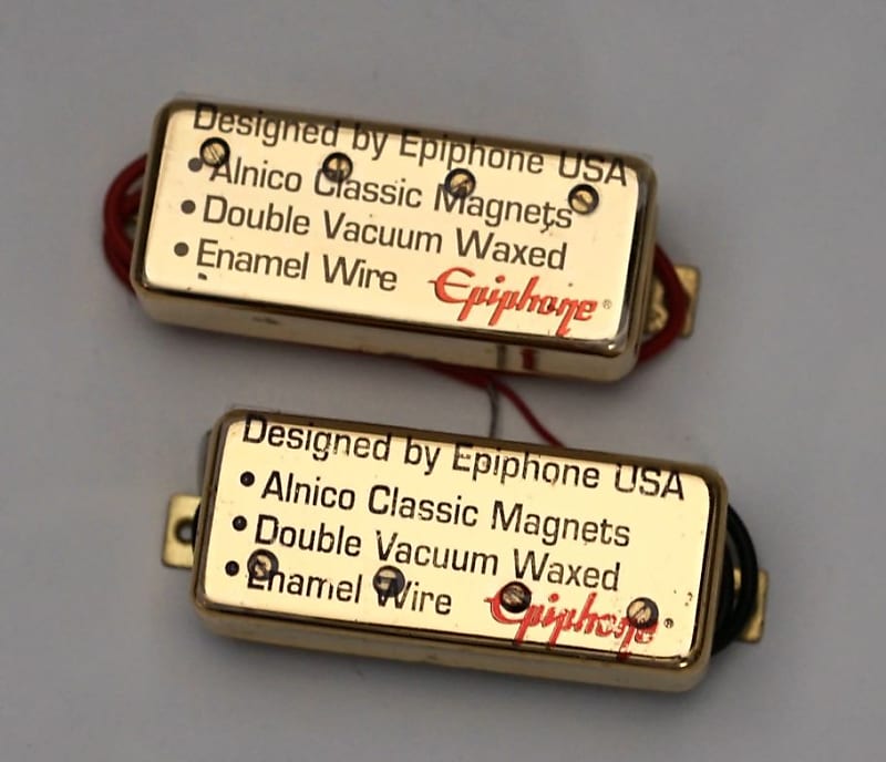 Epiphone Closed Mini Humbucker Pickups Neck and Bridge Fit | Reverb