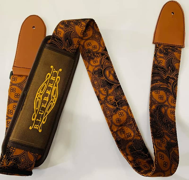 Blueberry Authentic Batik Guitar Strap - Extra Sturdy Padding | Reverb