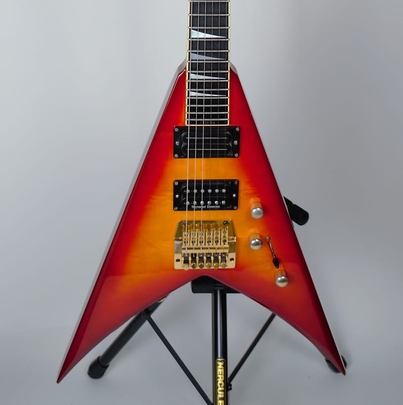 Jackson King V Pro Dave Mustaine Cherry Sunburst 1993 | Reverb