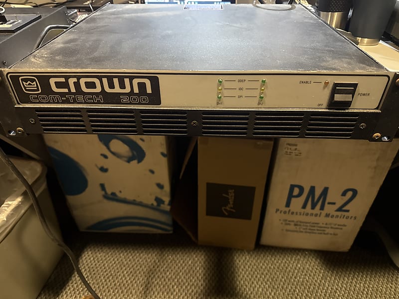 Crown Com-Tech 200 power amplifier 90’s - Black | Reverb