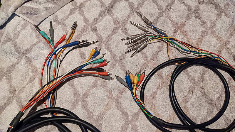 lot of 2 8-channel recording snakes 1/4" TS to RCA mono | Reverb