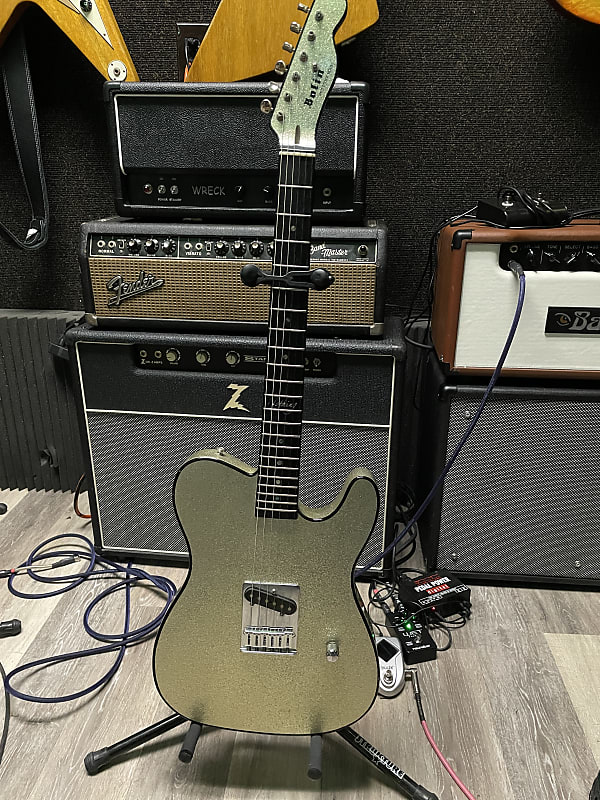 John Bolin Billy Gibbons set neck Esquire - Silver Sparkle | Reverb