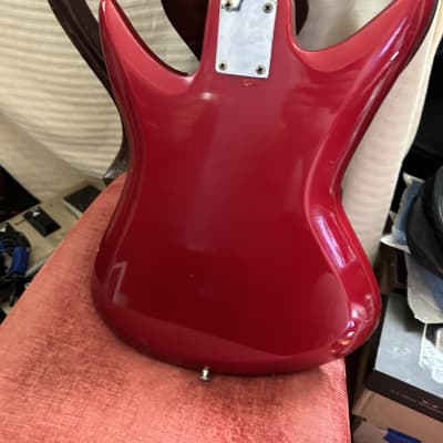 Silvertone Shark fin electric guitar 1960s - Candy apple red | Reverb