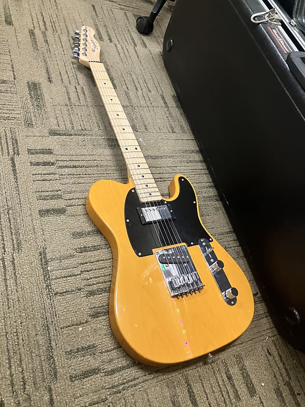 Squier Telecaster with UPGRADES and hard case | Reverb