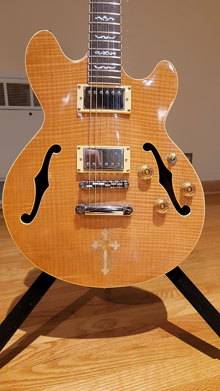 Antonio Tsai Semi Hollow Elise-Style Custom Christian Inlays | Reverb
