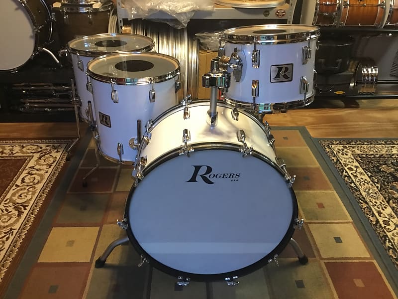 Rogers Big R 4pc Drum Set 1970’s New England White | Reverb