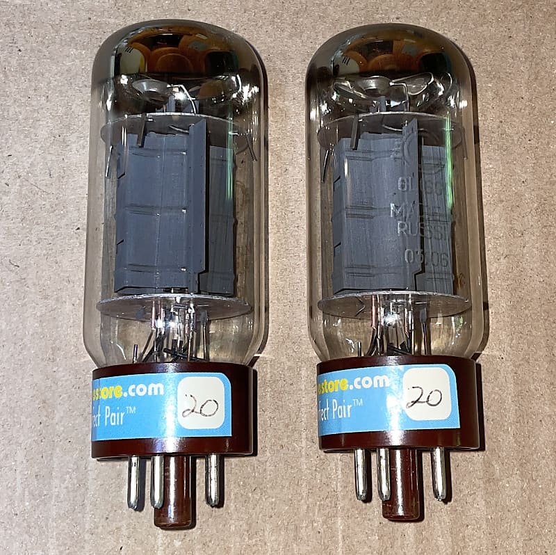 Pair of Svetlana Winged C 6L6GC Russian Vacuum Power Tubes - | Reverb