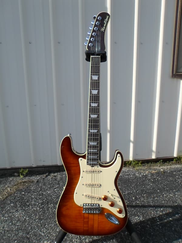 Hamiltone Curly Maple Neck Through NT / ST Guitar | Reverb