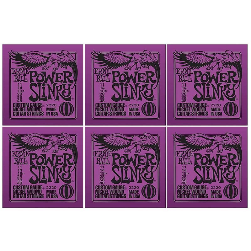 Ernie Ball Power Slinky Nickel Wound Electric Guitar Strings | Reverb